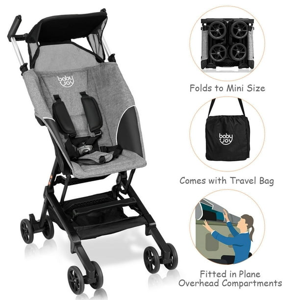 Costway Buggy Portable Pocket Compact Lightweight Stroller Easy ...