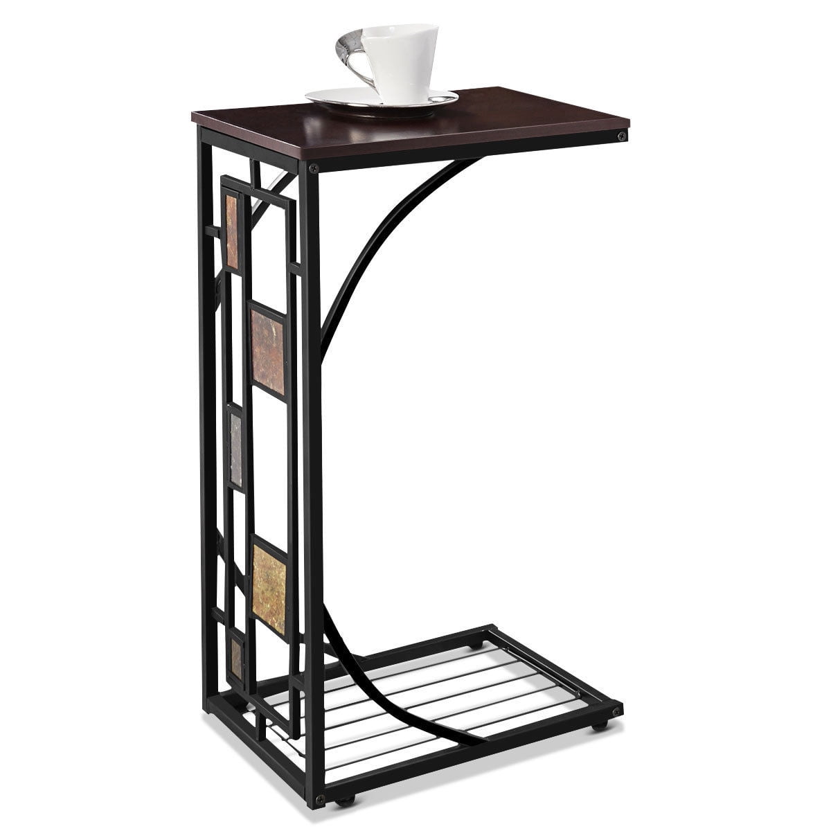 Costway Coffee Tray Side Sofa Table Ottoman Couch Room Console Stand ...