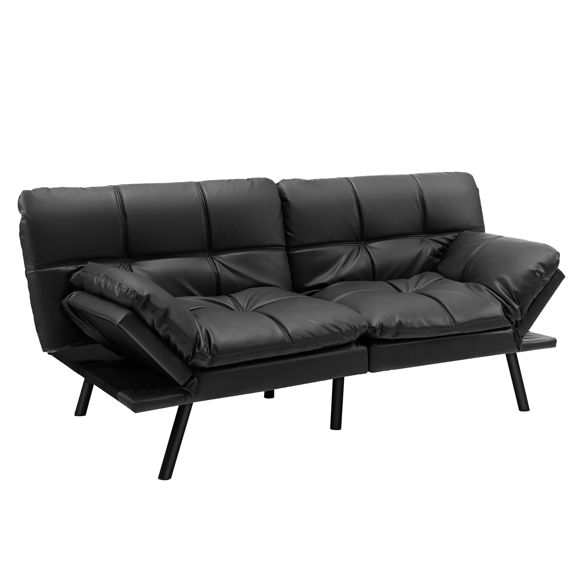 Costway Convertible Futon Sofa Bed COMBO Memory Foam Couch Sleeper with ...
