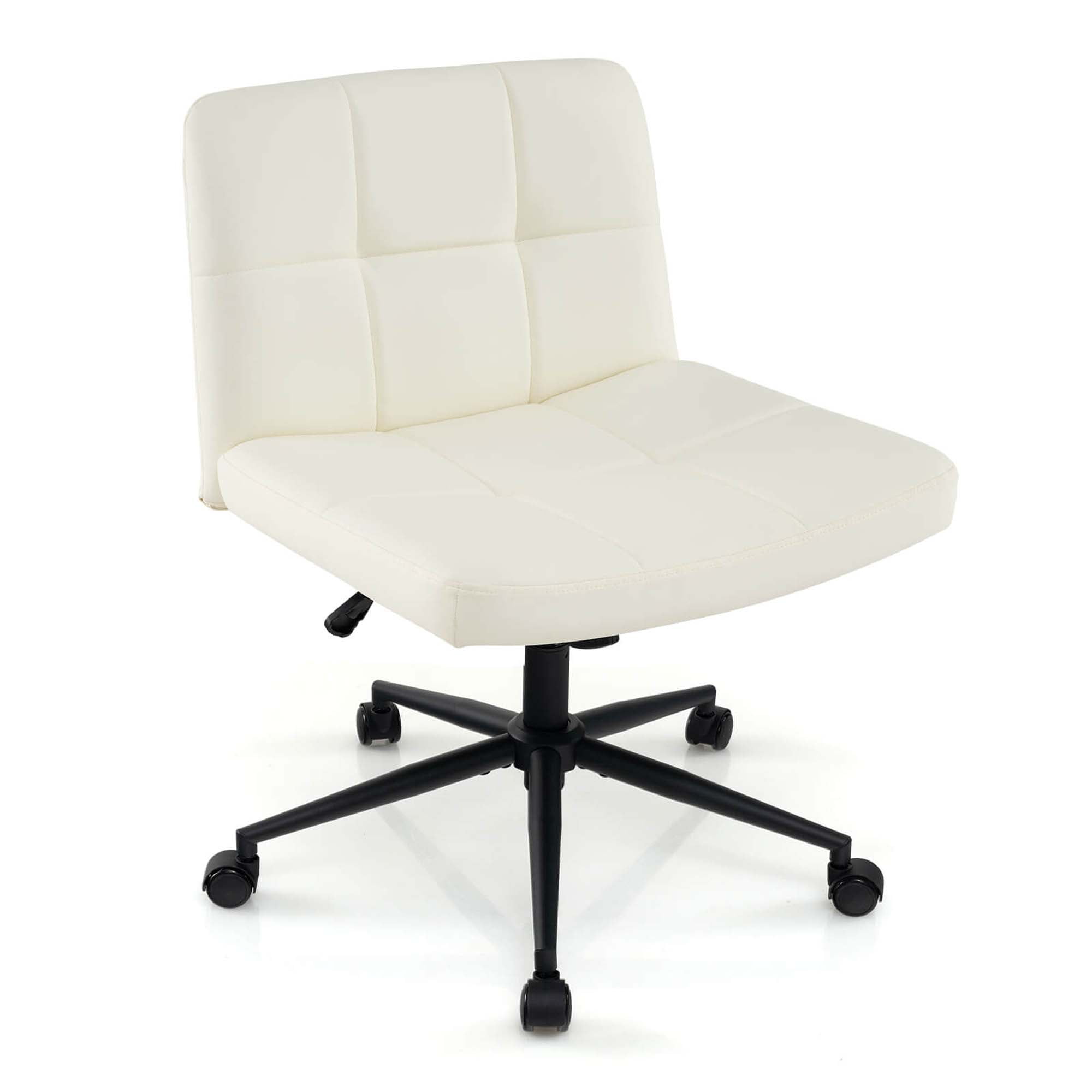 Costway Criss Cross Chair with Wheels Oversized U-shaped Seat Wheels ...