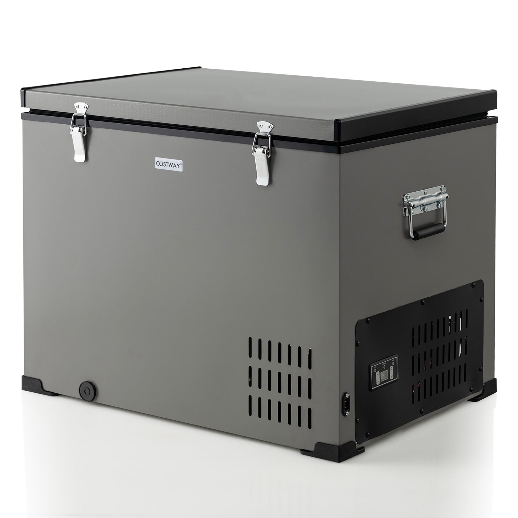 Costway 90 QT Portable Car Refrigerator Freezer with Compressor DC 12 ...