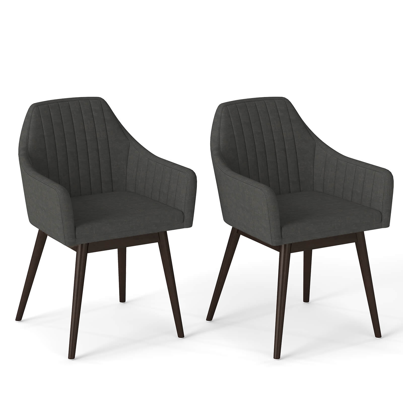 Costway Dining Chairs Set of 2 Upholstered Accent Chairs with Comfy ...