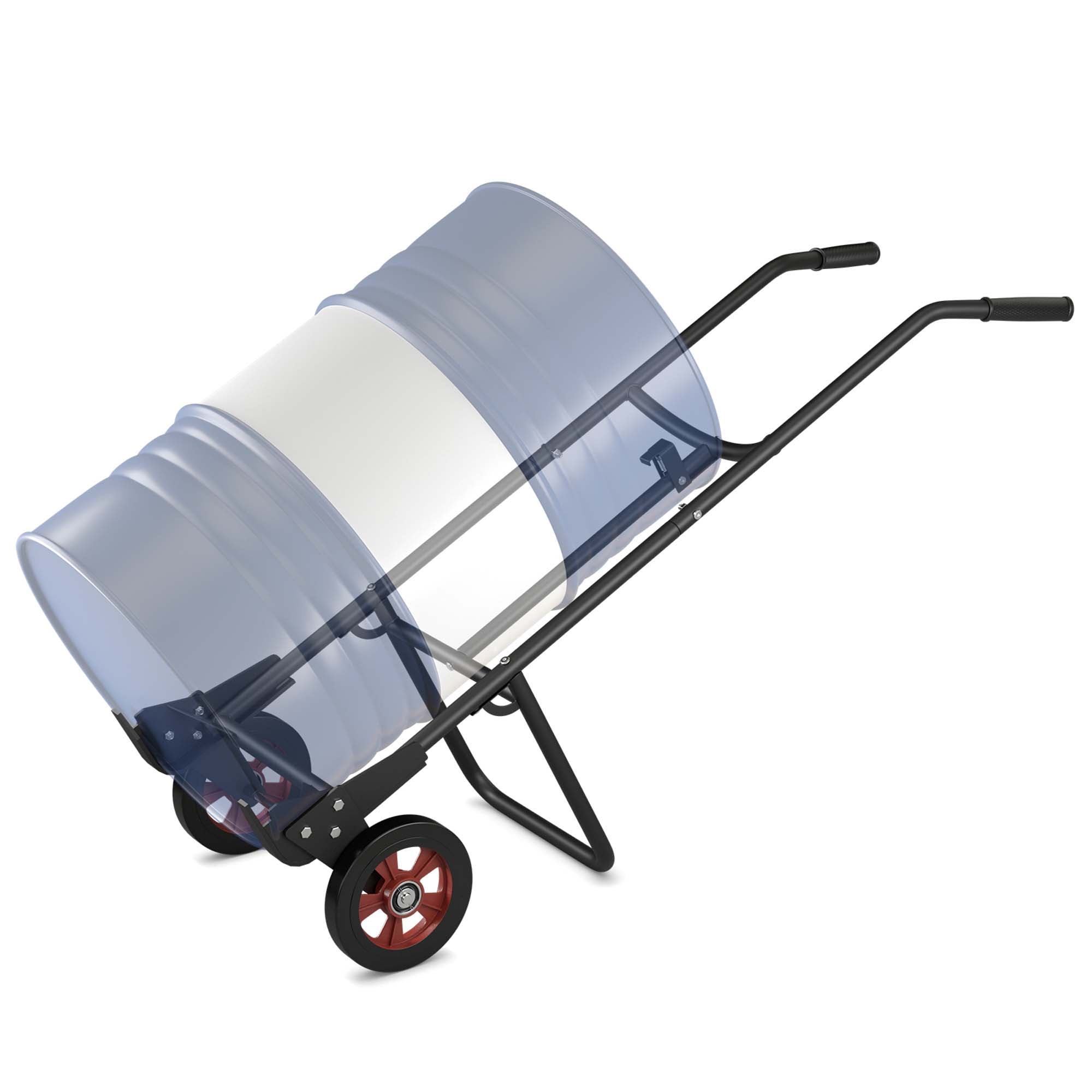 Costway Drum Hand Truck Steel Dolly Cart 1200lbs Capacity with 2 Rubber ...
