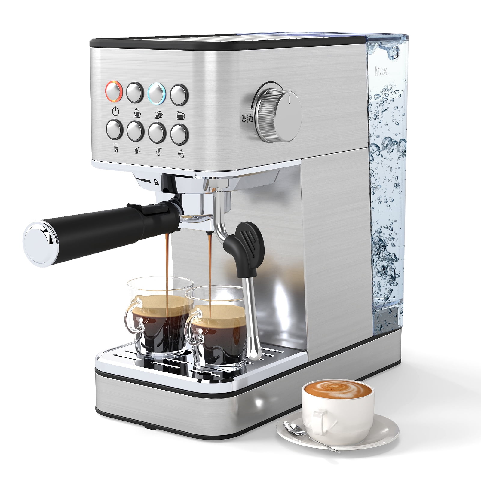 Costway Espresso Machine 20 Bar woth Milk Frother, 57OZ Removable Water ...