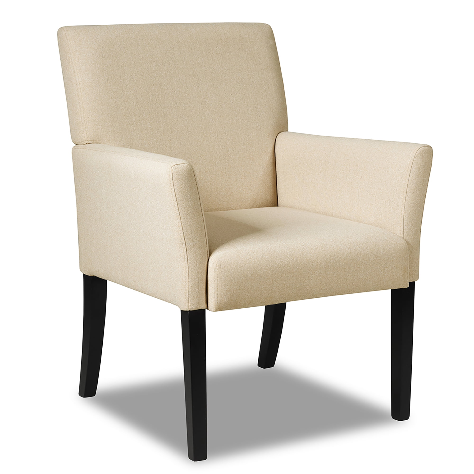 Costway Executive Guest Chair Reception Arm Chair w/Rubber Wood Legs ...
