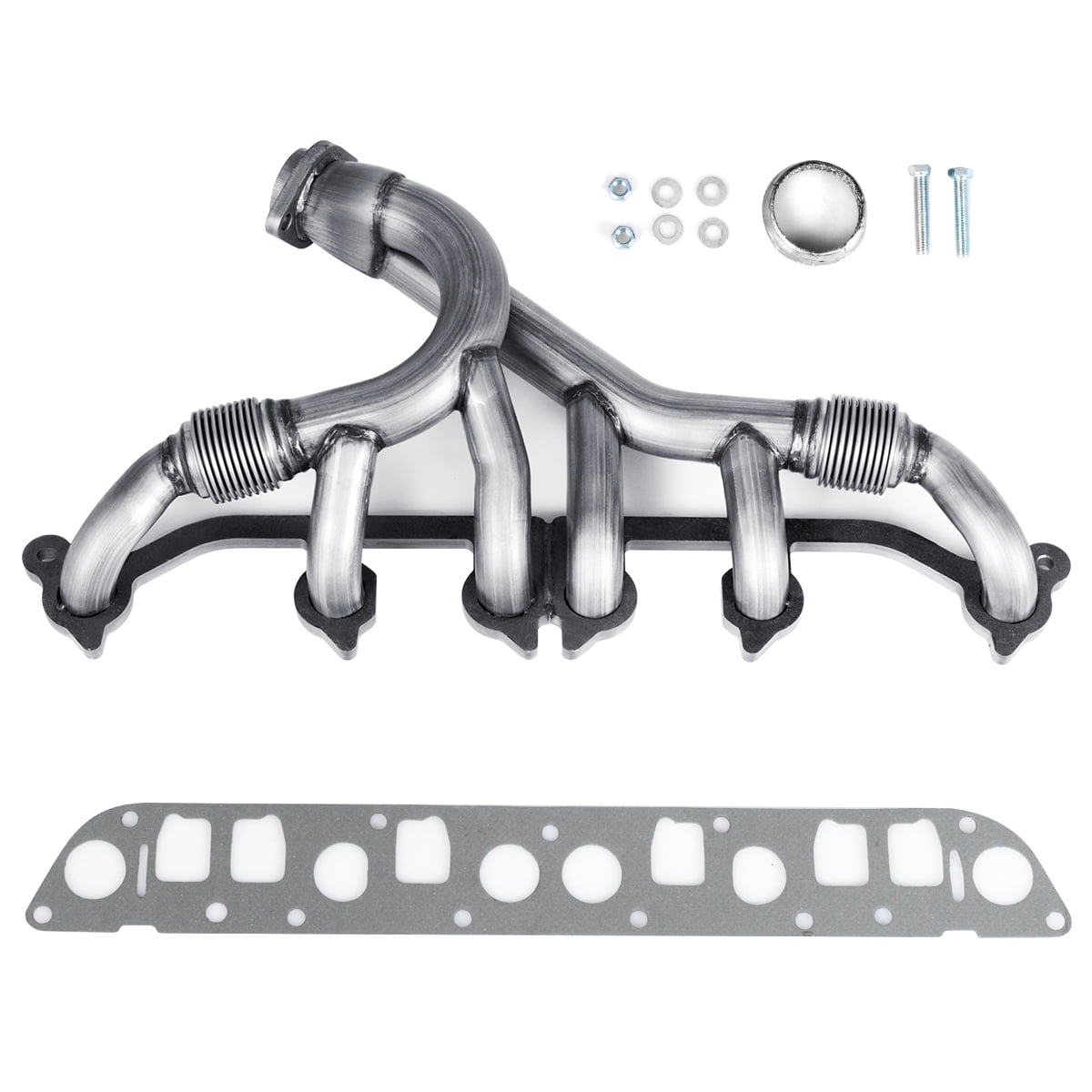 Costway Exhaust Manifold Kits Set Stainless Steel for Jeep Wrangler ...