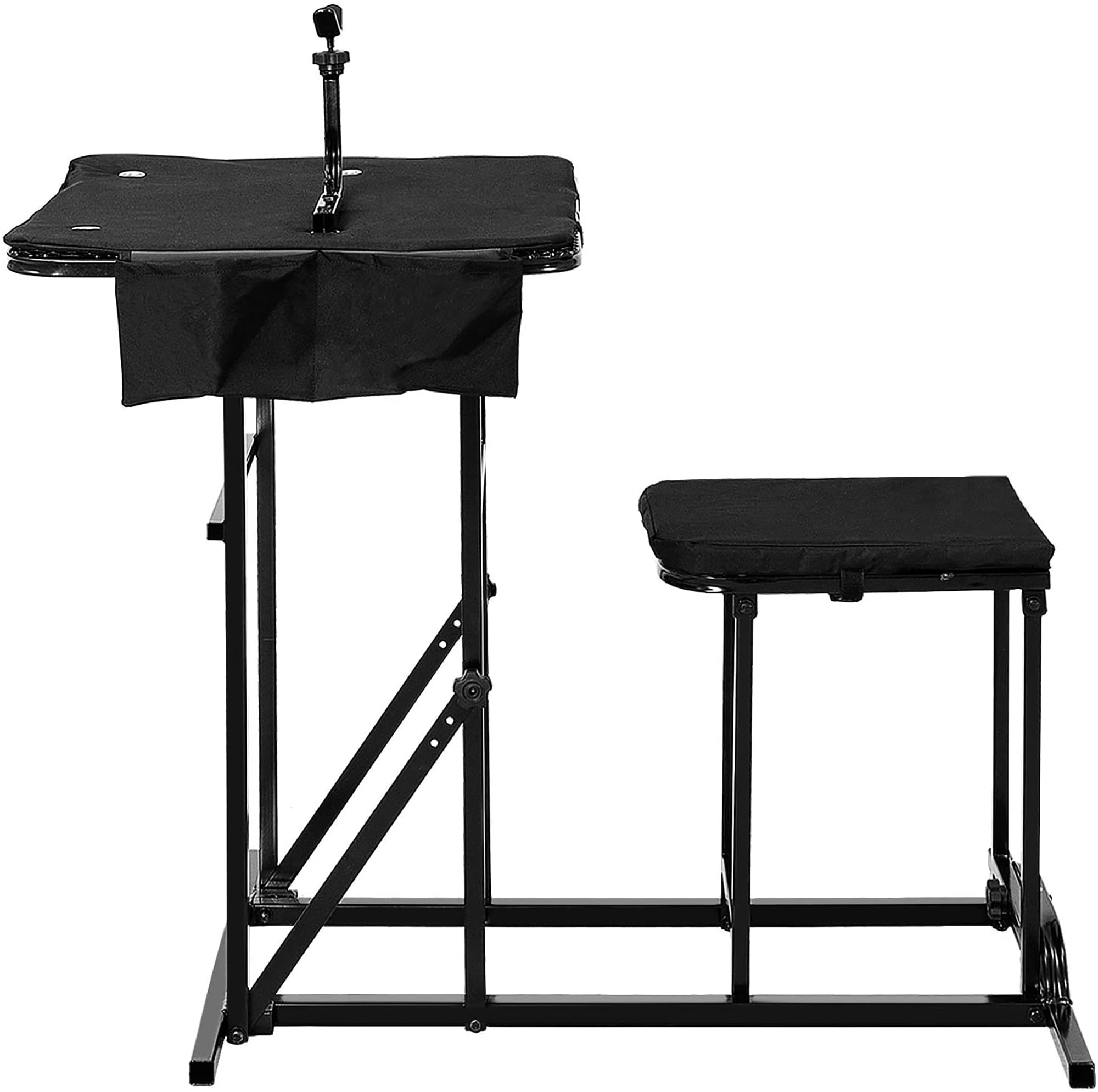 Costway Portable Foldable Shooting Table w/ Adjustable Height & Gun ...