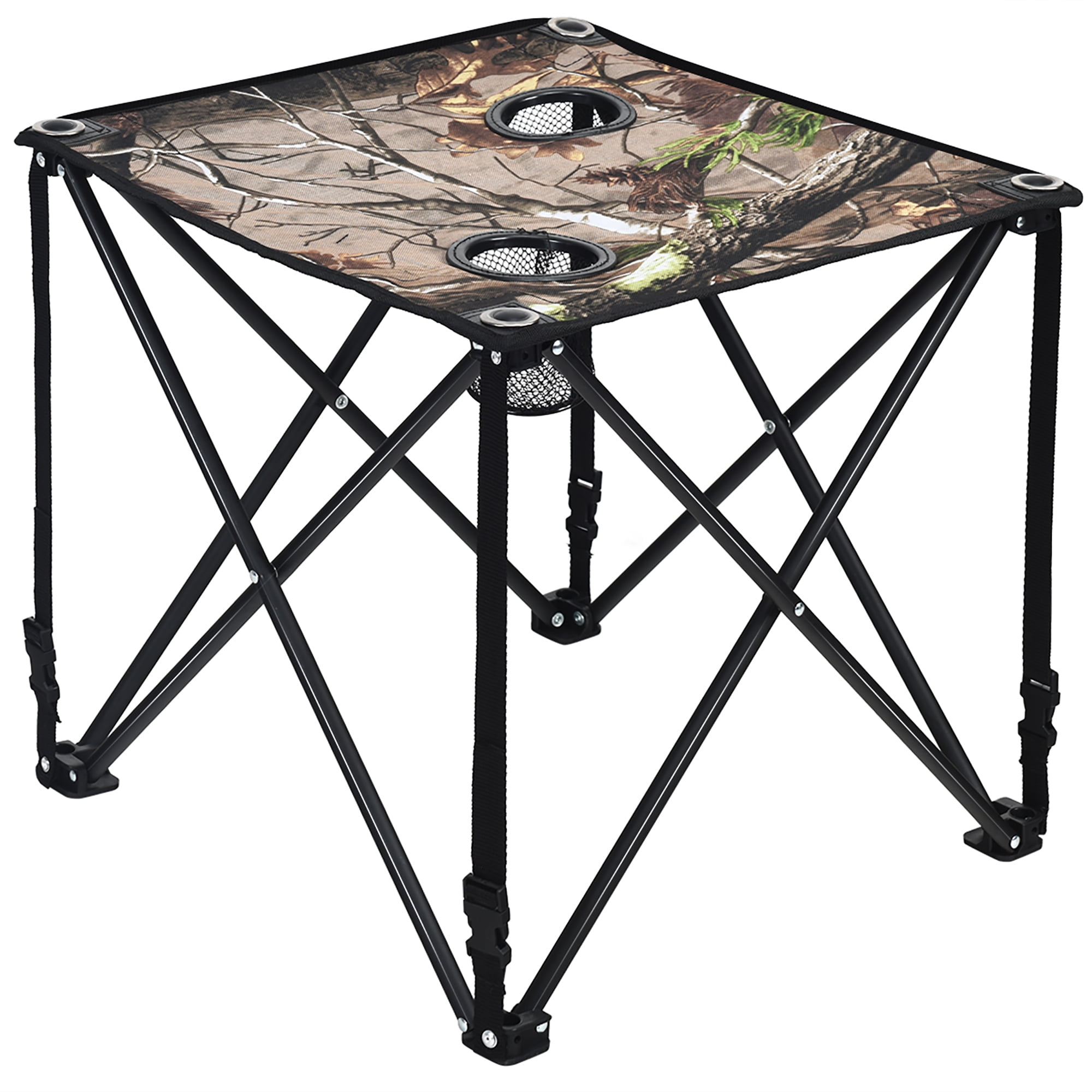 Costway Folding Camping Table Outdoor Portable Heavy-Duty Hunting Table ...