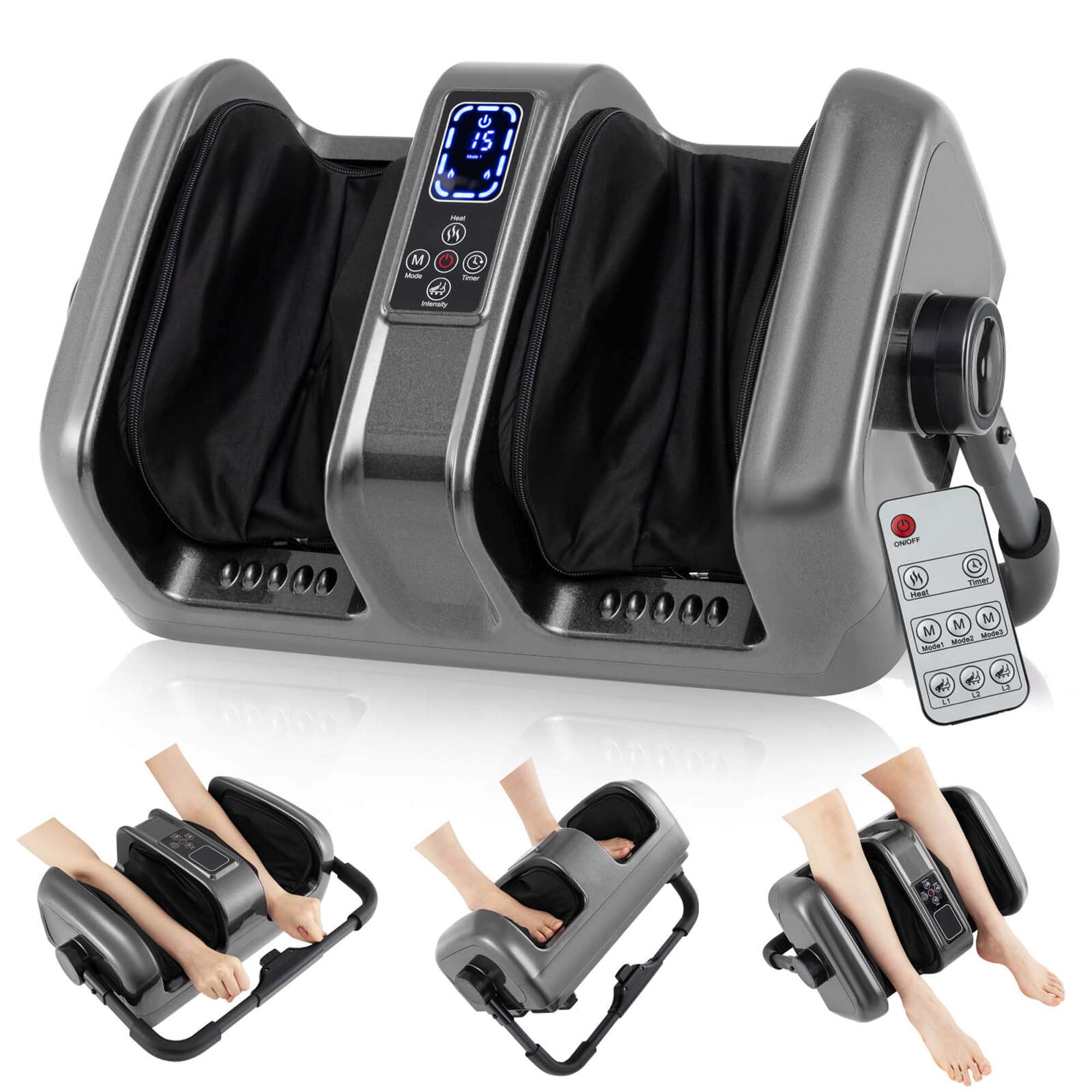 Costway Foot & Calf Massager Deep Kneading Shiatsu Massager Machine ...