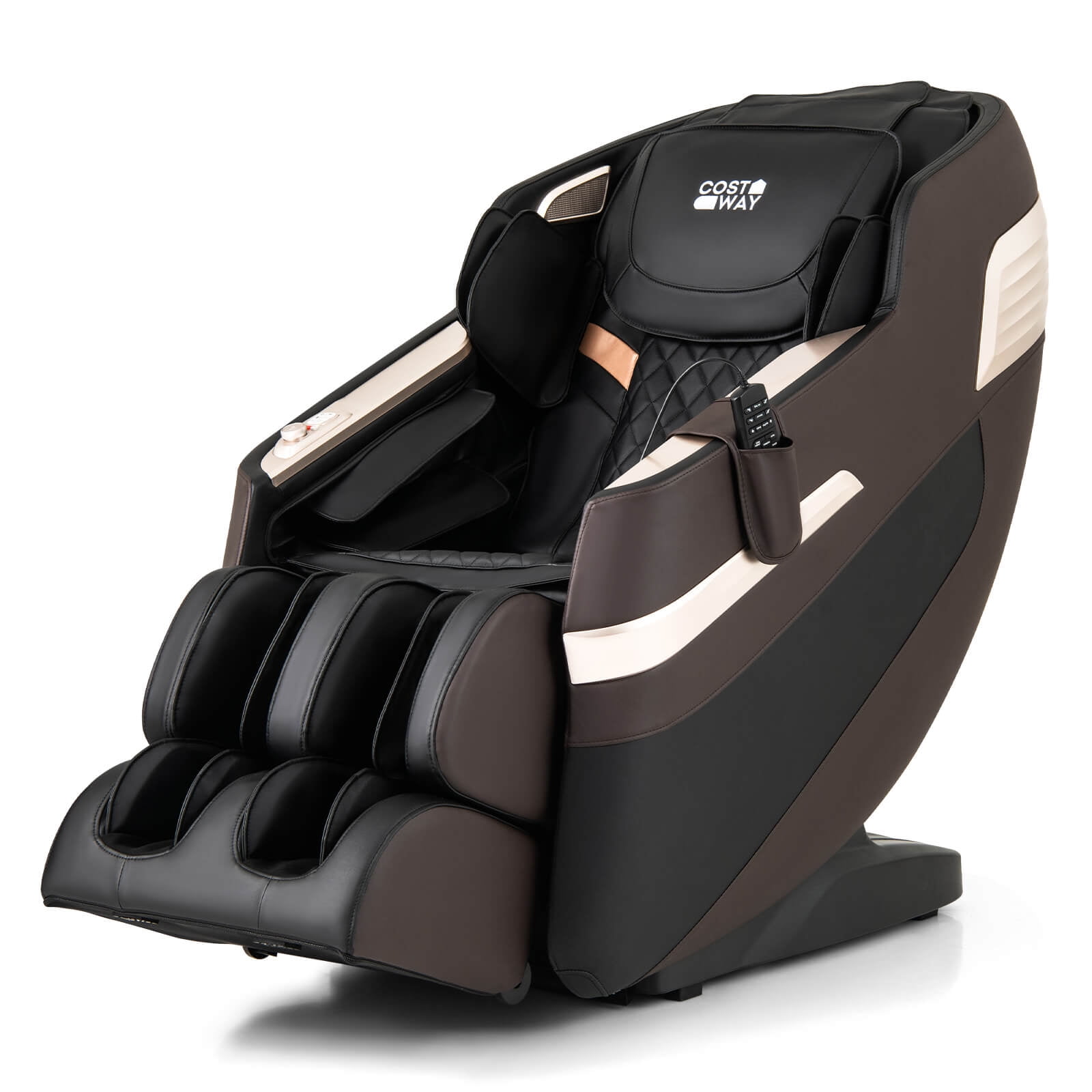 Costway Full Body Massage Chair with Airbags Waist Heater Foot Rollers ...
