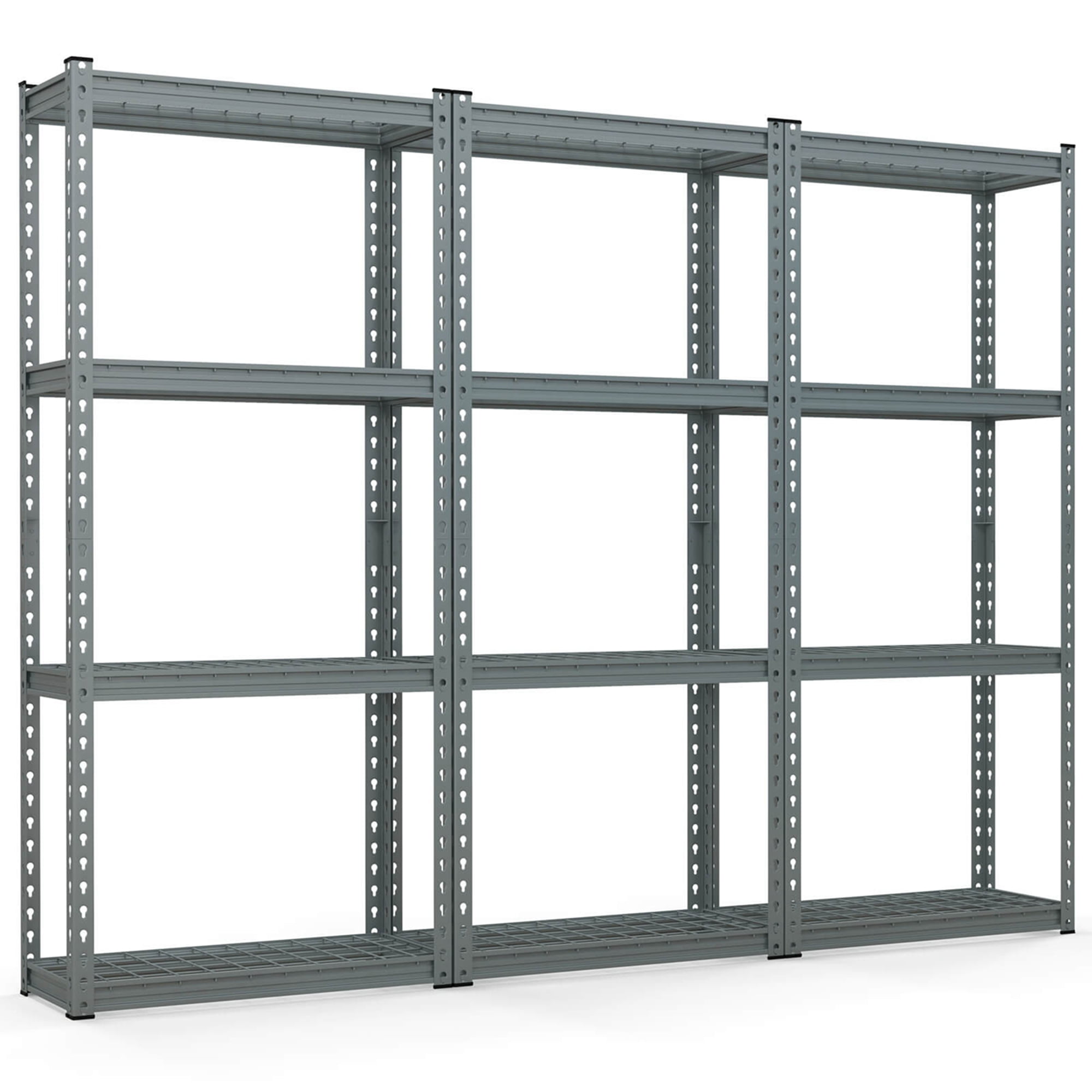 Costway Garage Living Room Adjustable Height 4-Tiers Storage Rack Boxed ...