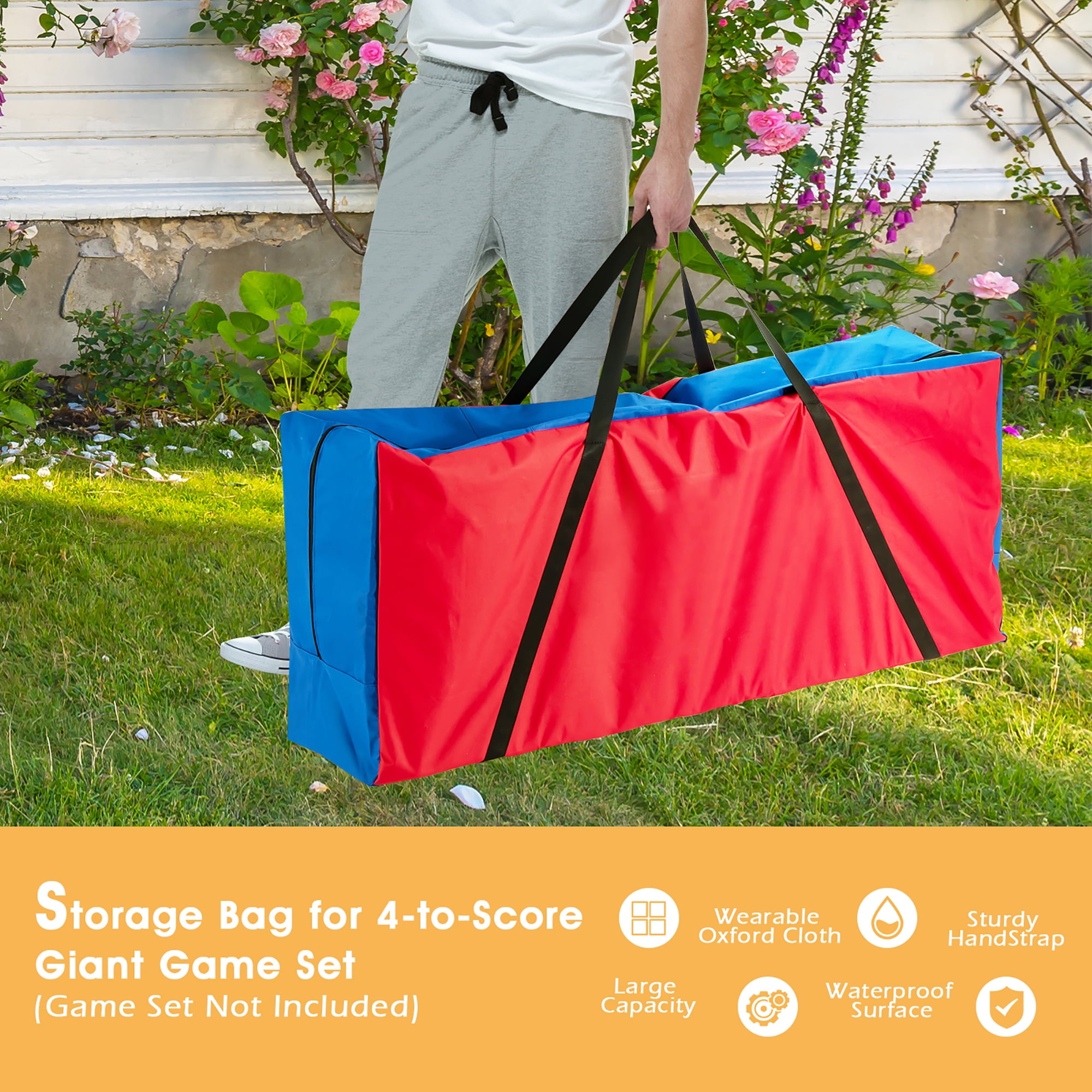Costway Giant 4 in A Row Connect Game Carry & Storage Bag for Life Size ...