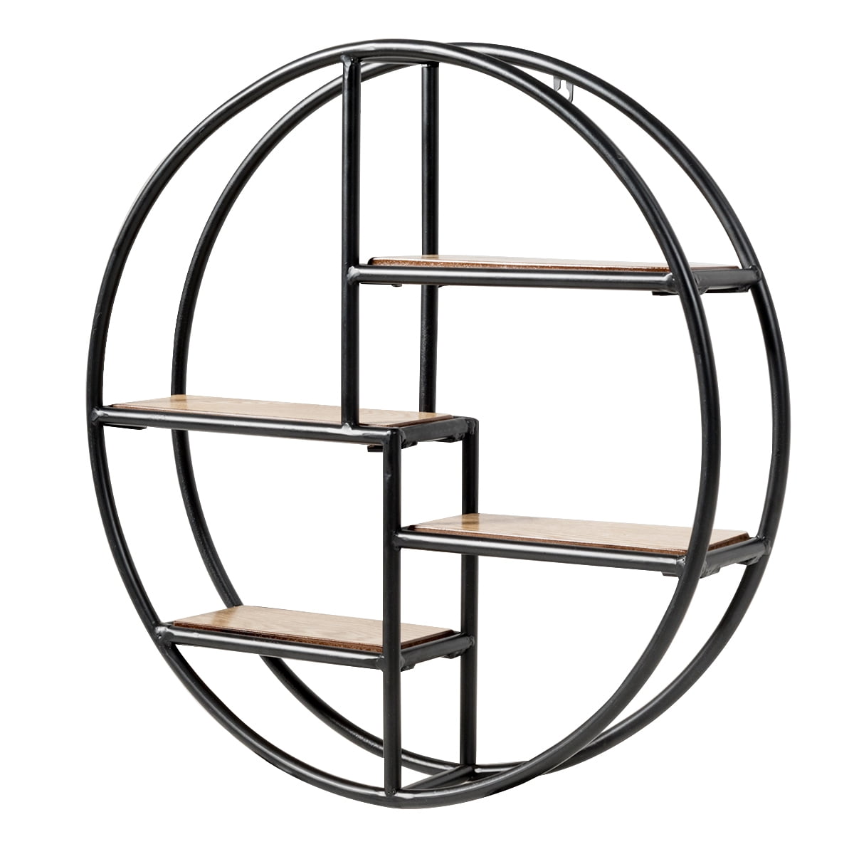 Costway Hanging Storage Shelf Round Circular Wall-Mounted 4-Tier Rack ...