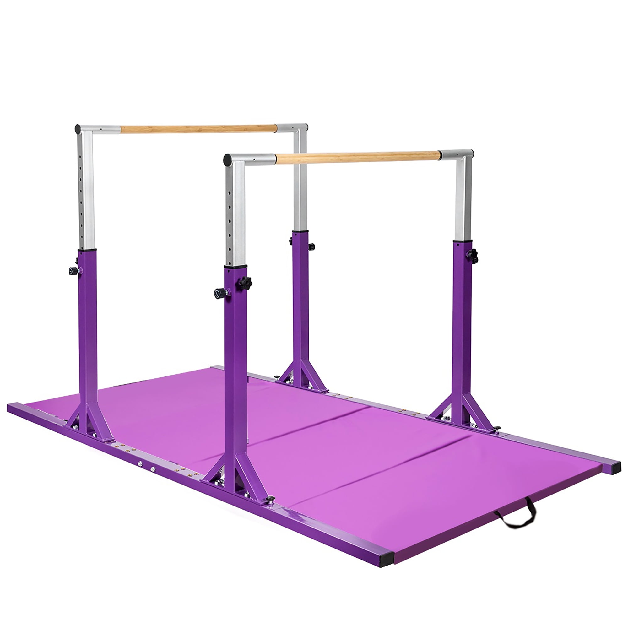 Costway Horizontal Train Bar W/ 4'x8'x2'' Gymnastics Mat Folding Panel ...
