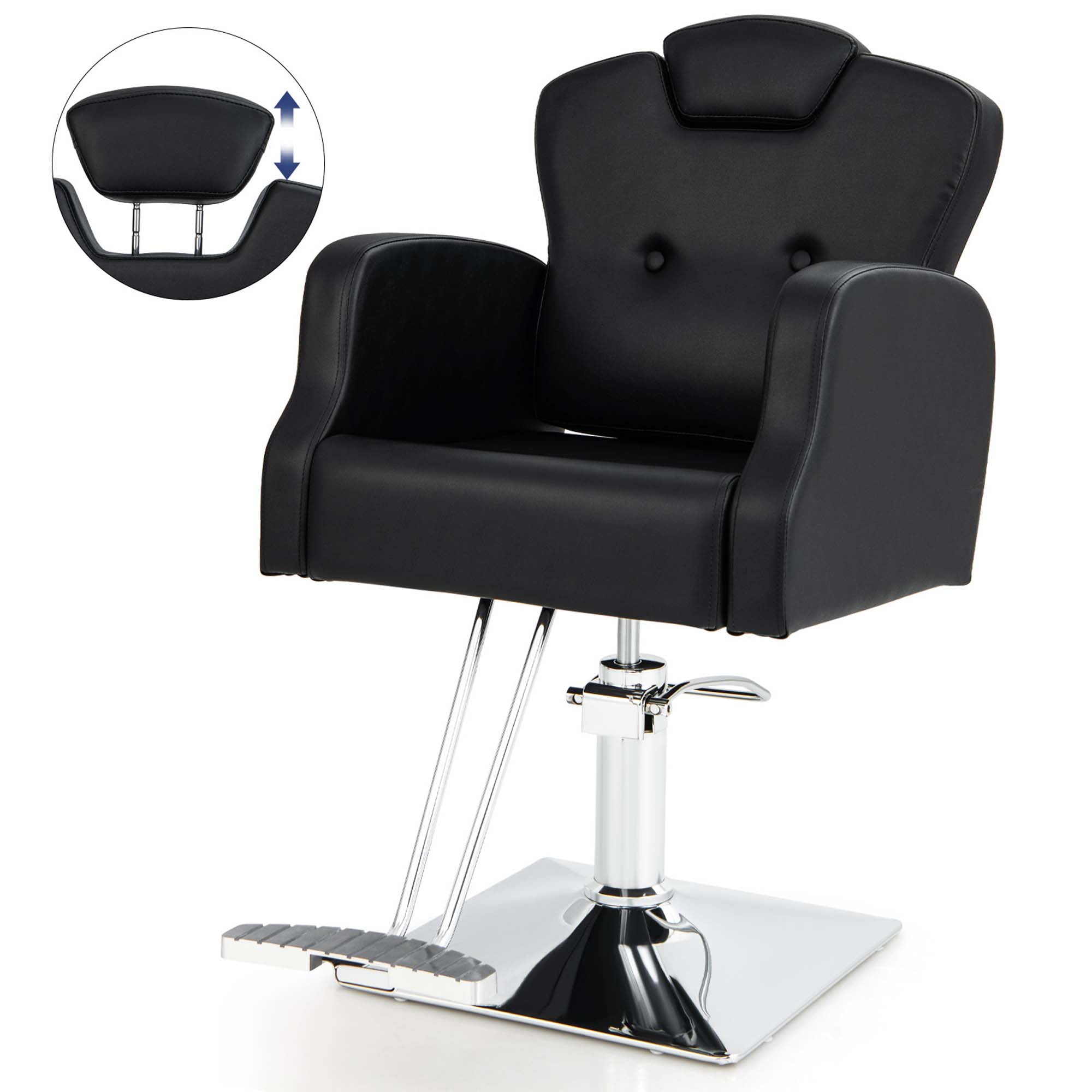 Costway Hydraulic Barber Chair 360 Degrees Swivel Salon Chairs with ...