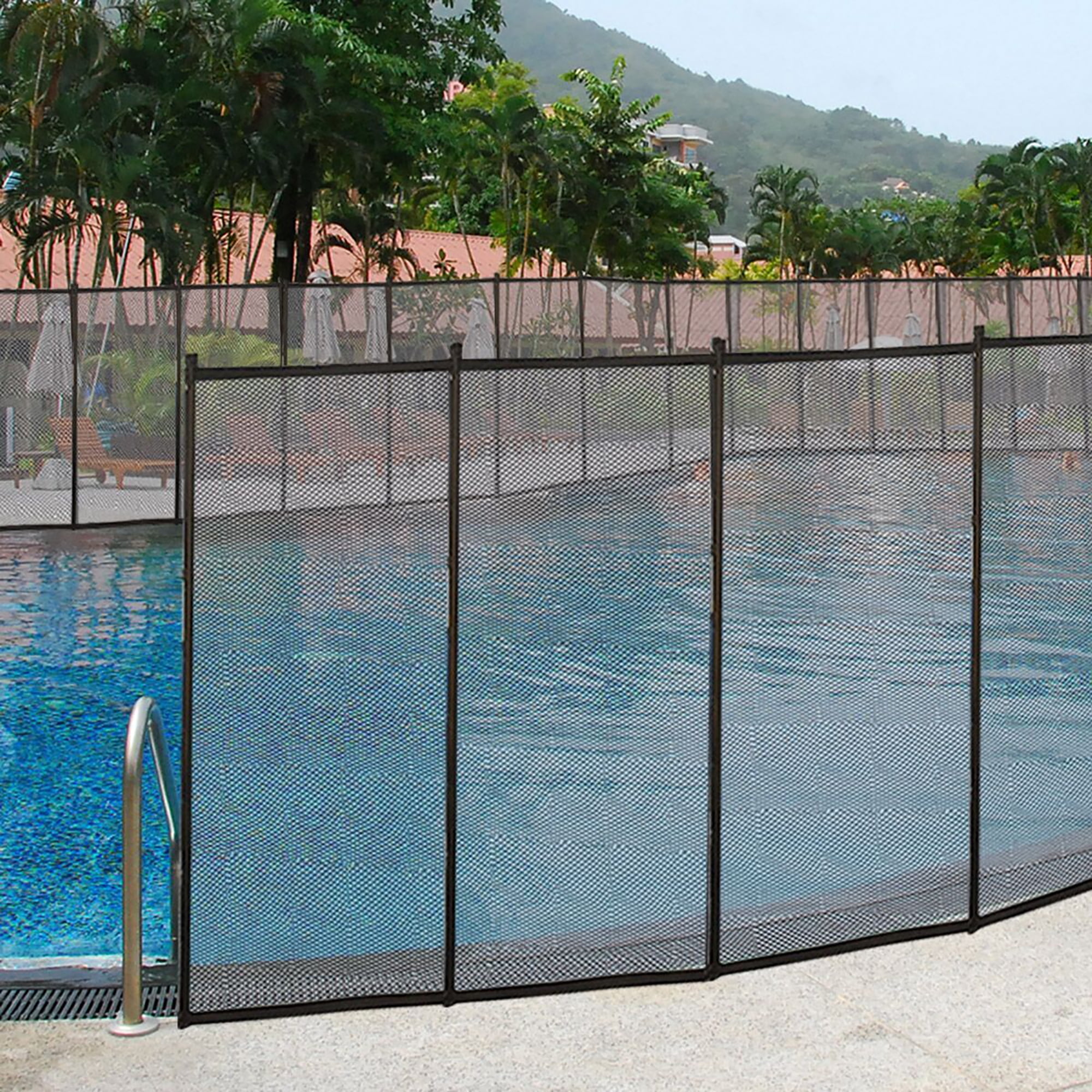 Costway Safety Fence for In-Ground Swimming Pools, 4'x12', Prevents ...
