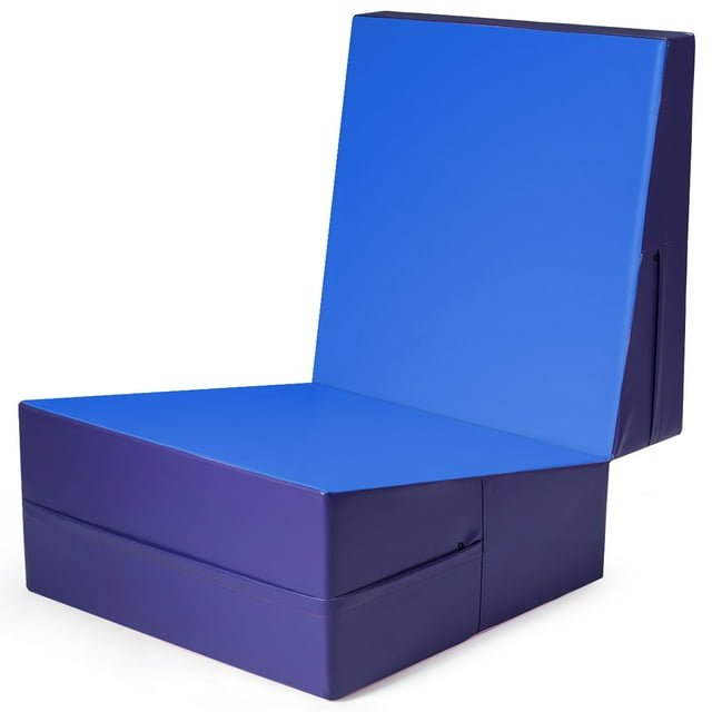 Costway Blue Incline Wedge Ramp Gymnastics Mat - Foldable Fitness ...