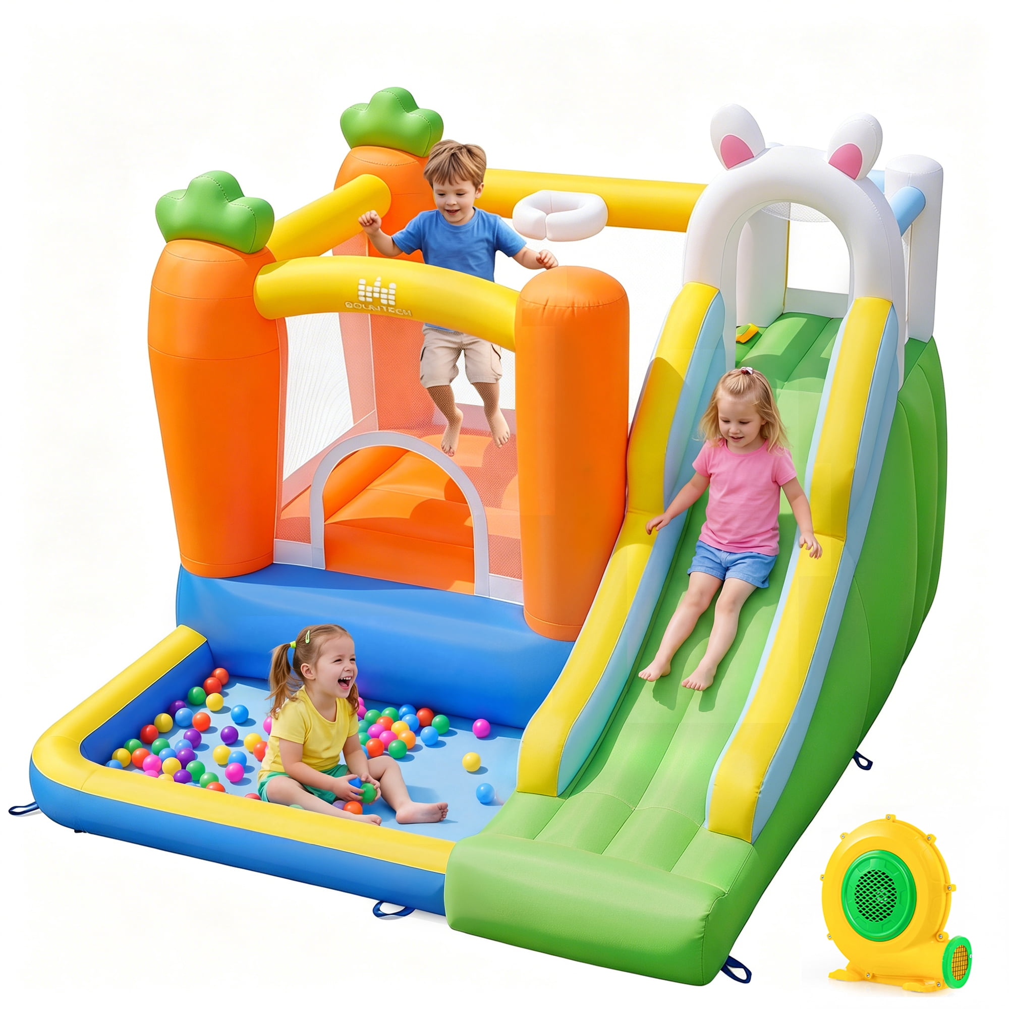 Costway Inflatable Bounce House, Kids Bouncy Castle, Blow Up Water ...