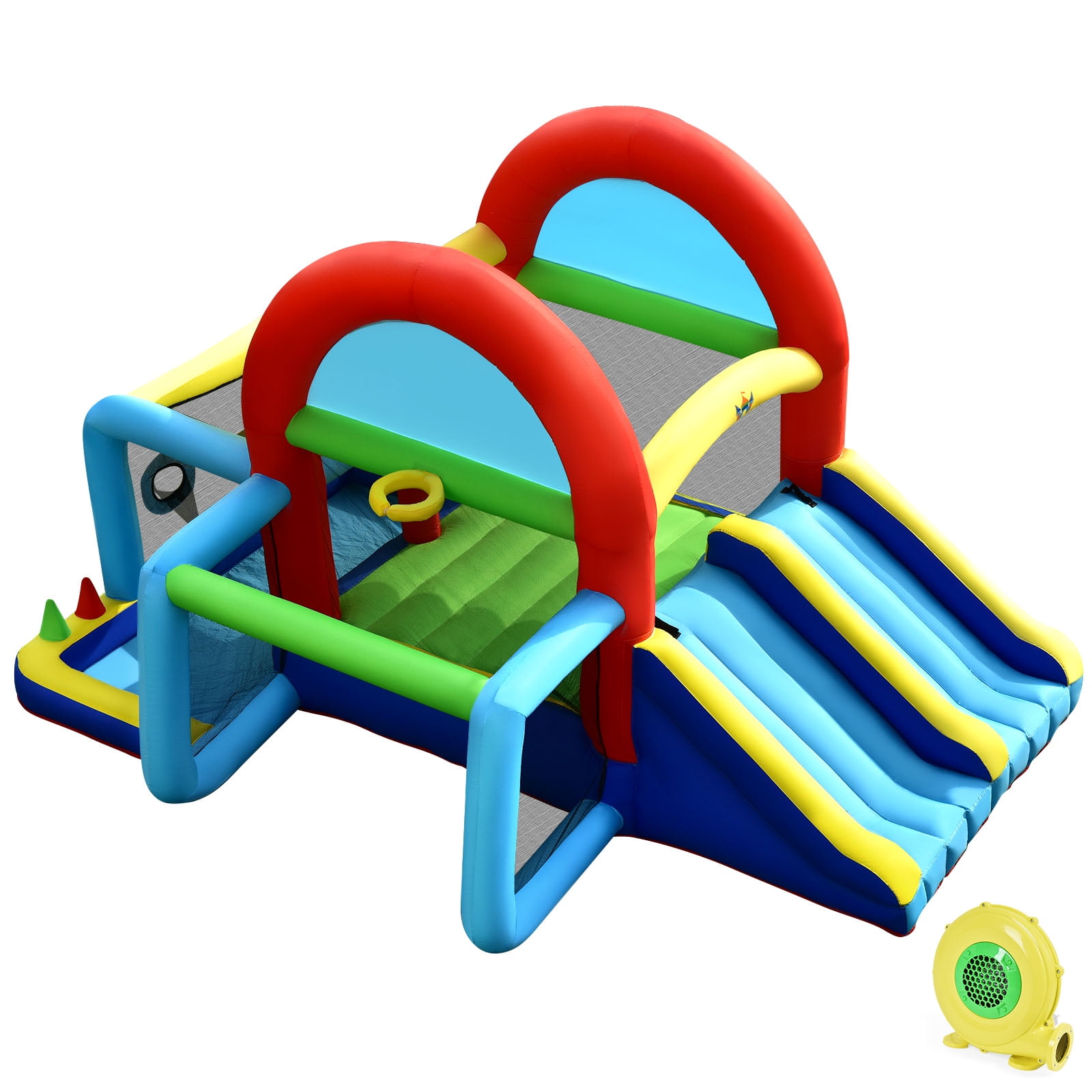 Costway Inflatable Bounce House Obstacle Combo Jumper for Kids with ...