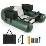Costway Inflatable Fishing Float Tube with Fish Ruler Angling Base 2 ...