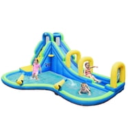 JumpOrange Inflatable Ninja Bouncer with Water Slide and Blower for ...