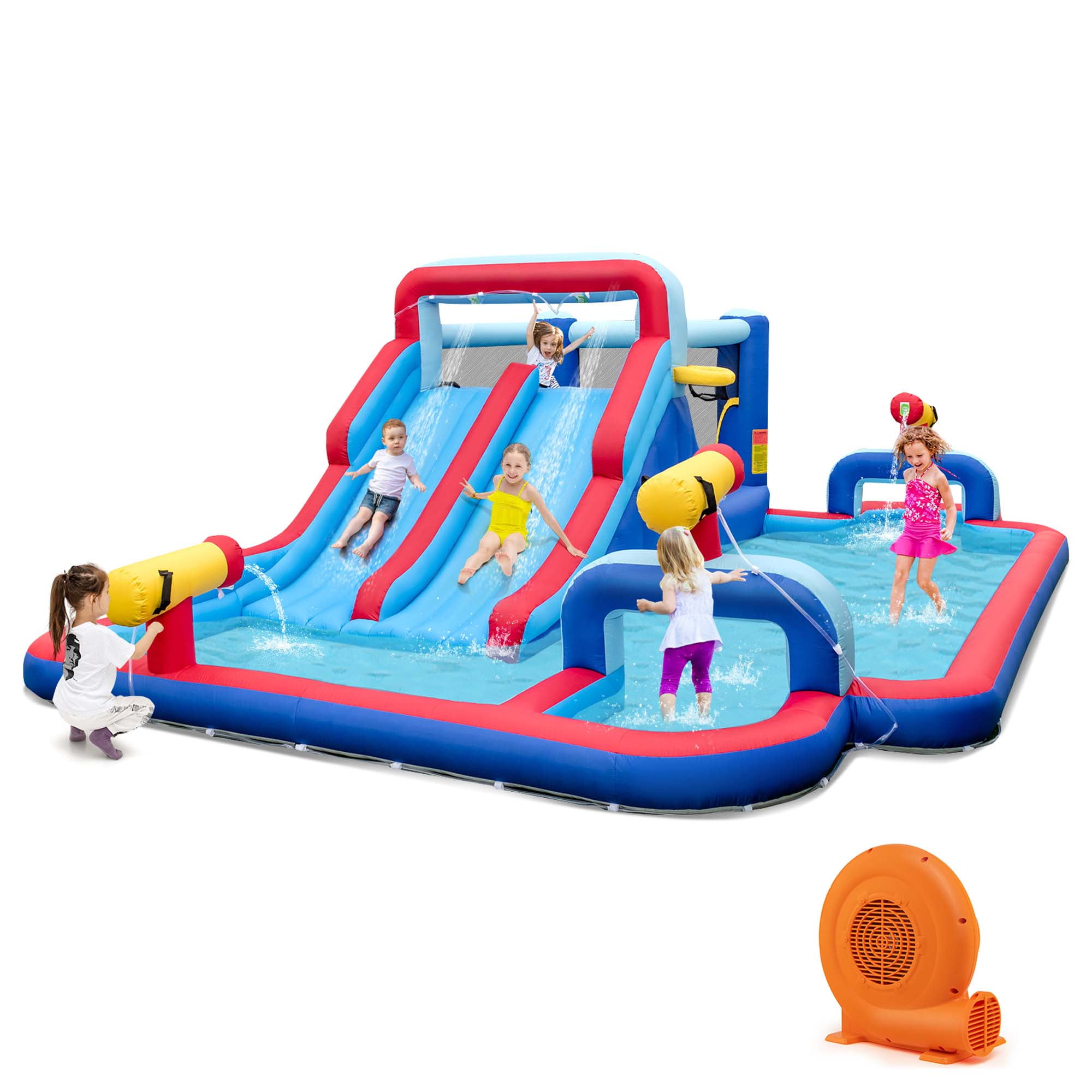 Costway Inflatable Water Slide POOL Park Kids Bounce House Climbing ...