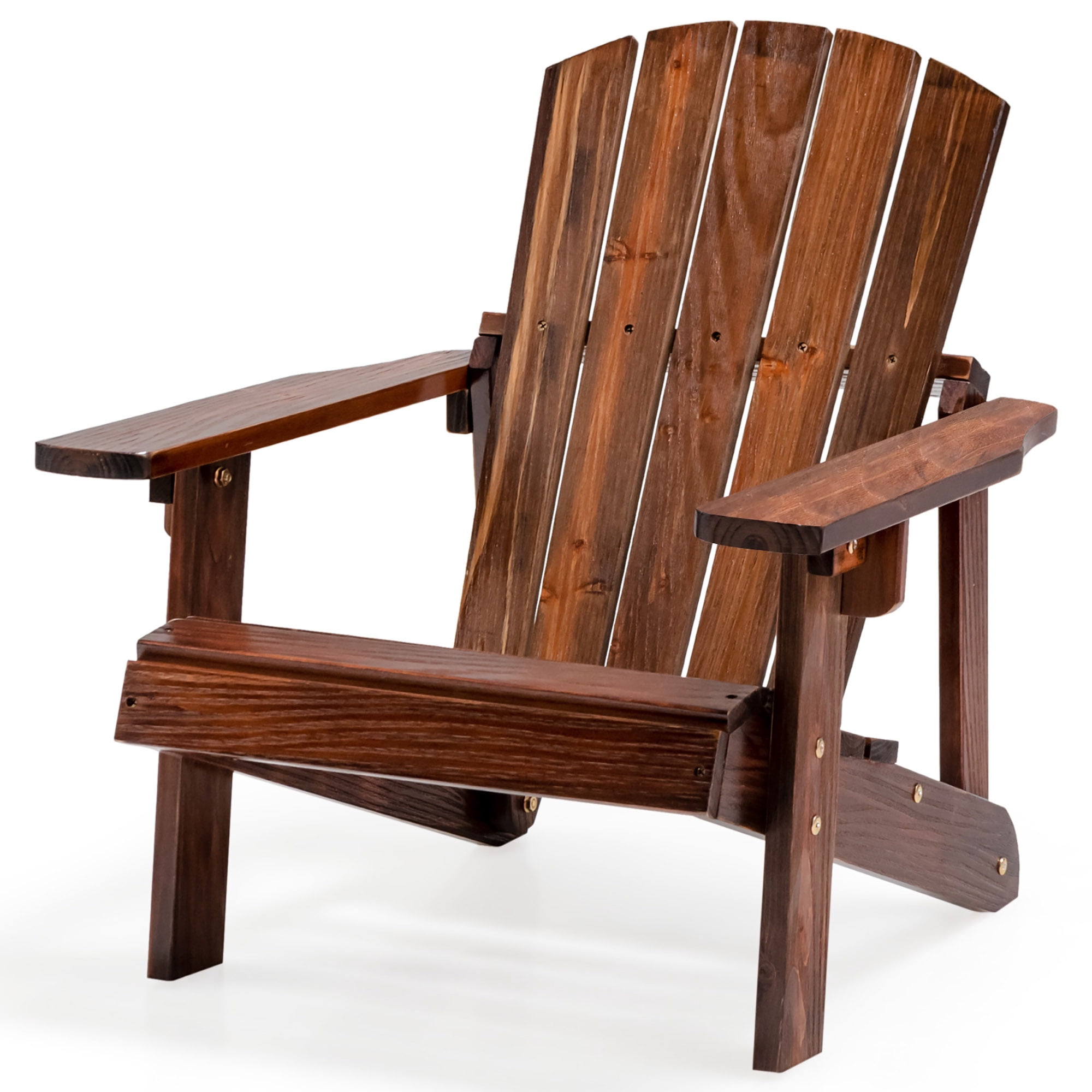 Costway Kid's Adirondack Chair Patio Wood High Backrest Arm Rest 110 ...