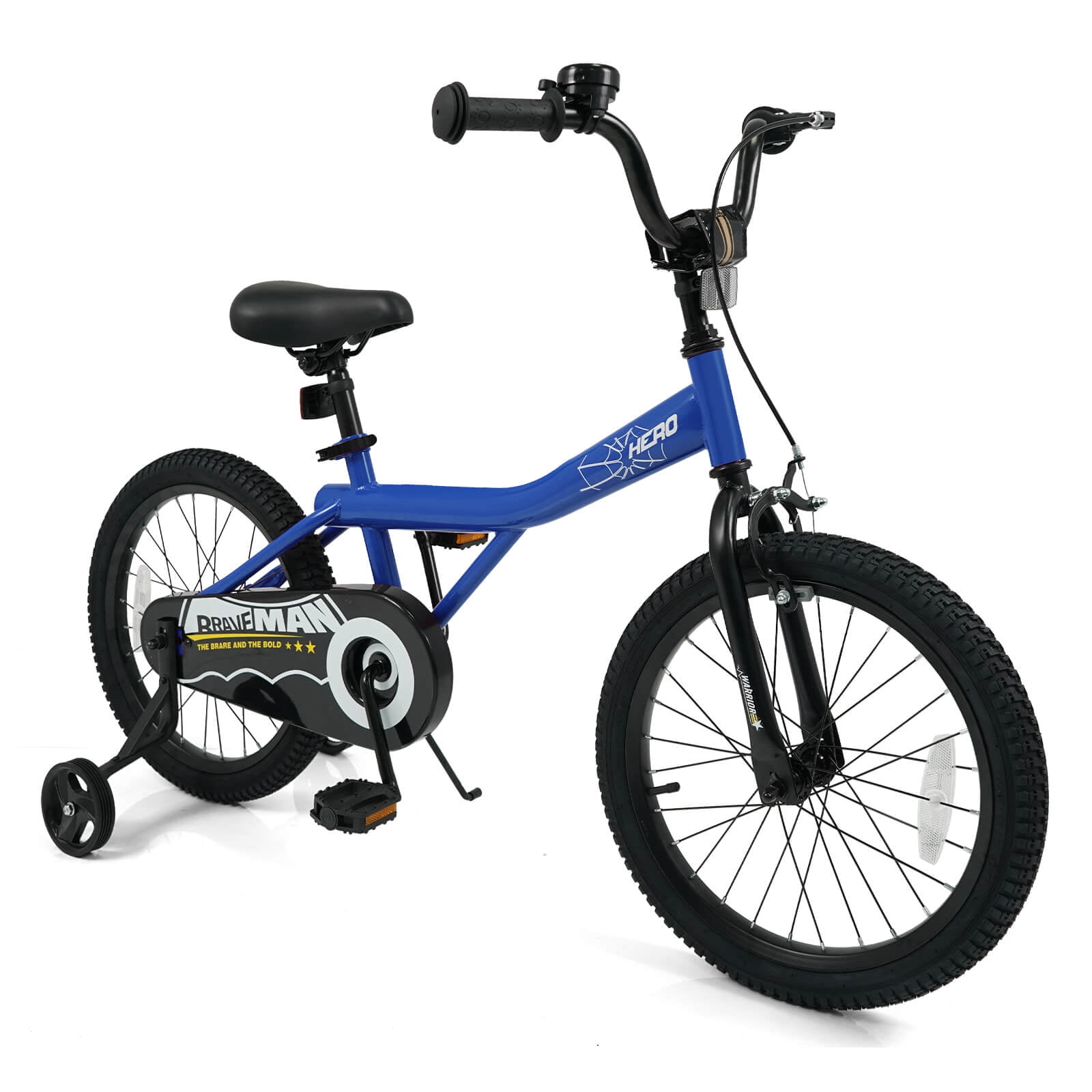 Costway Kids Bike, 18 Inch Bicycle for Children with Removable Training ...