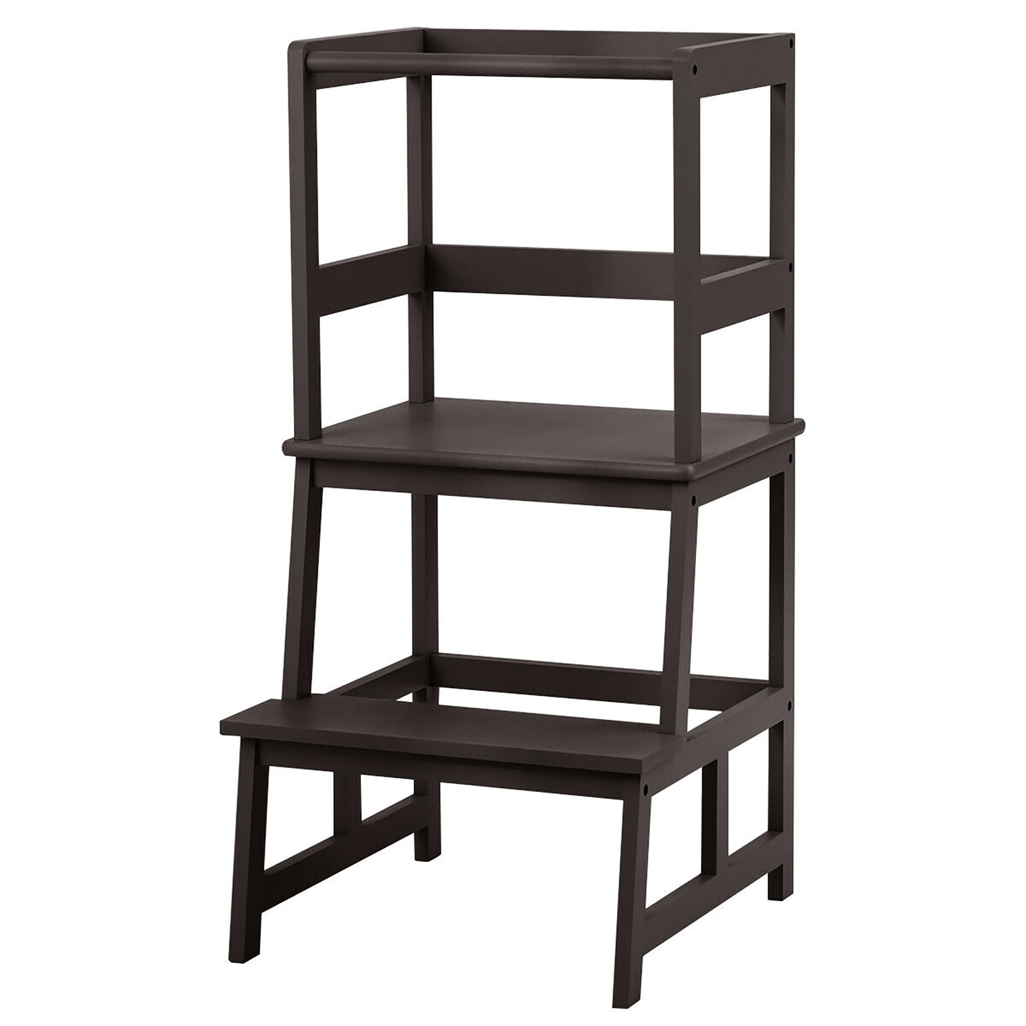 Costway Learning Wooden Step Stool for Children, Toddler Kitchen Stand ...