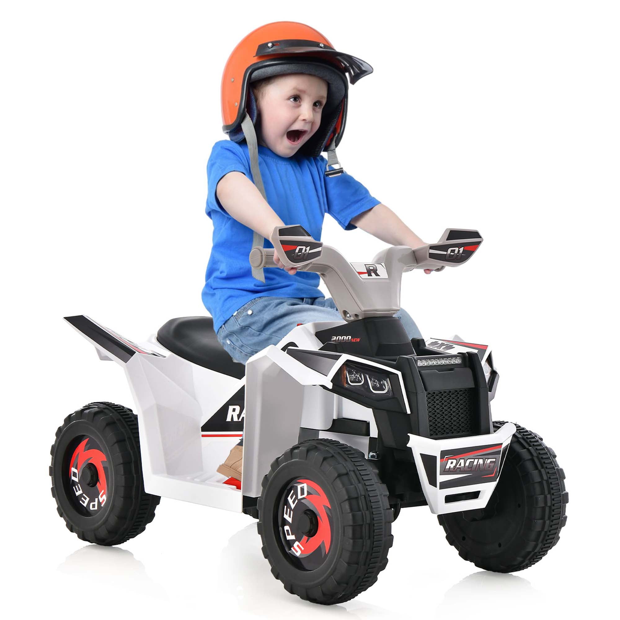 Costway Kids Ride on ATV 4 Wheeler Quad Toy Car 6V Battery Powered ...