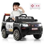 TOBBI-TOYS 12V Electric Cop Kids Ride-On Car with Remote, Siren, Lights ...