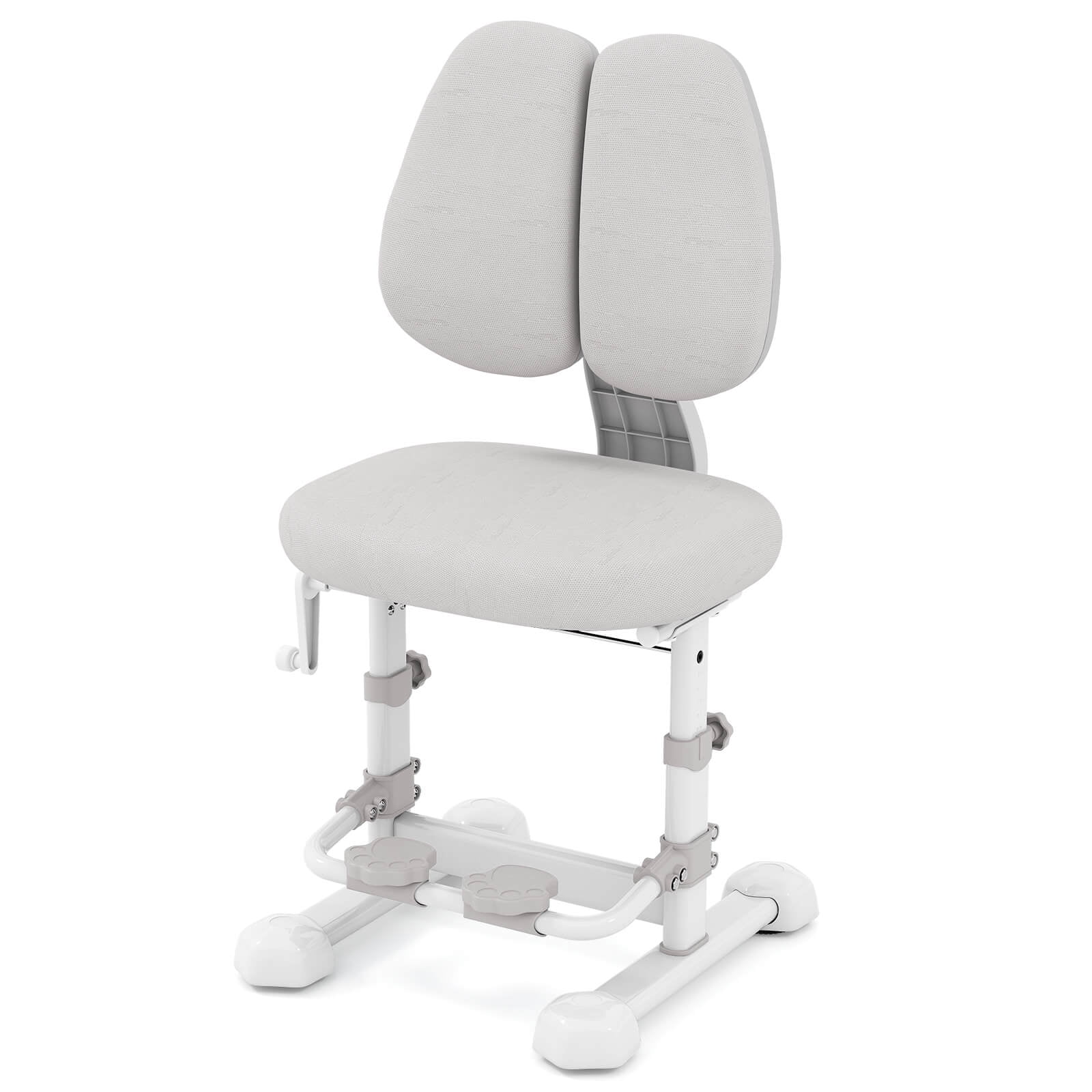 Costway Kids Study Chair with Adjustable Double Backrest, Footrest ...