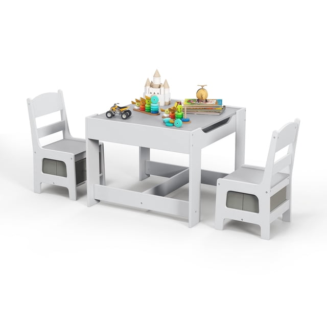 Free Shipping! Costway Kids Table Chairs Set With Storage Boxes ...
