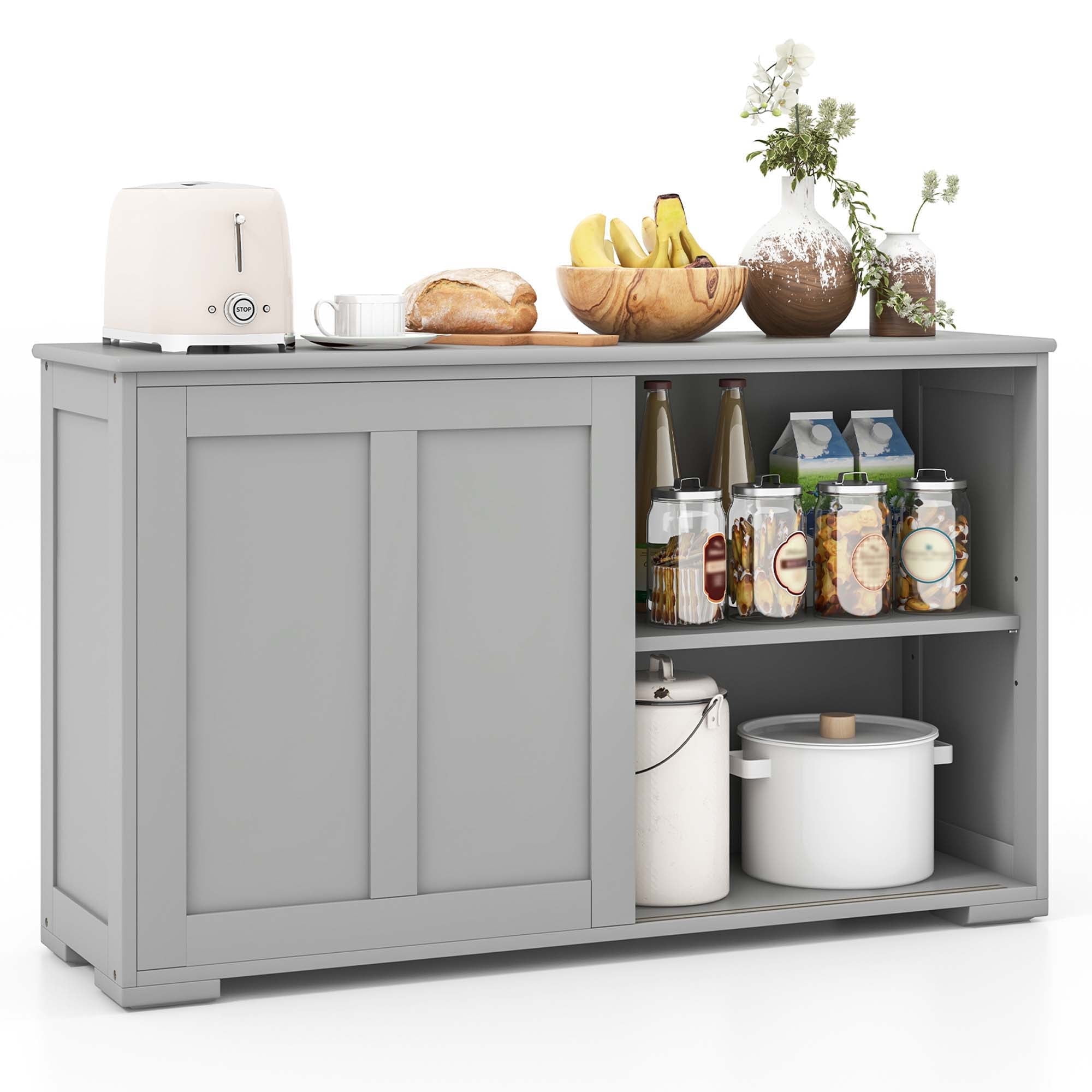 Costway Dining Room Furniture, Kitchen Storage Cabinet Sideboard Buffet ...