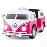 Costway 12V Licensed Volkswagen Ride-on Bus with Cup Holder, LED ...