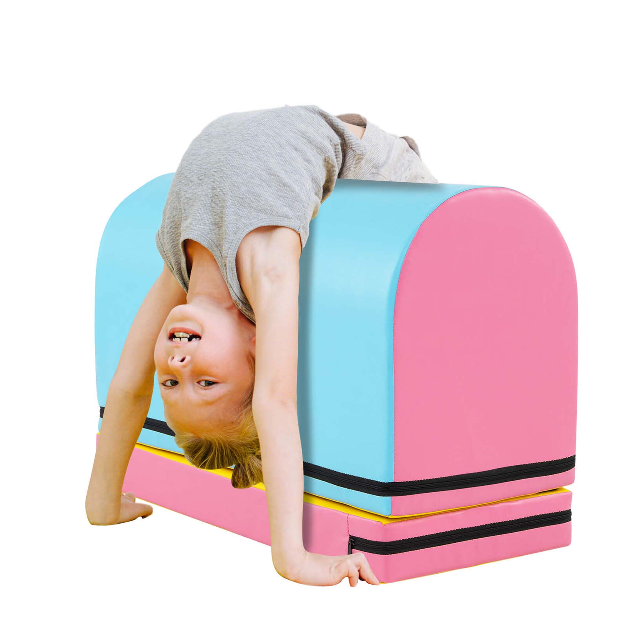 Costway Mailbox Tumbling Mat Gymnastics Vaulting Box with Detachable ...
