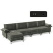 Homall Modern U-Shape Sectional Sofa, Chenille Fabric Modular Couch, 4 ...