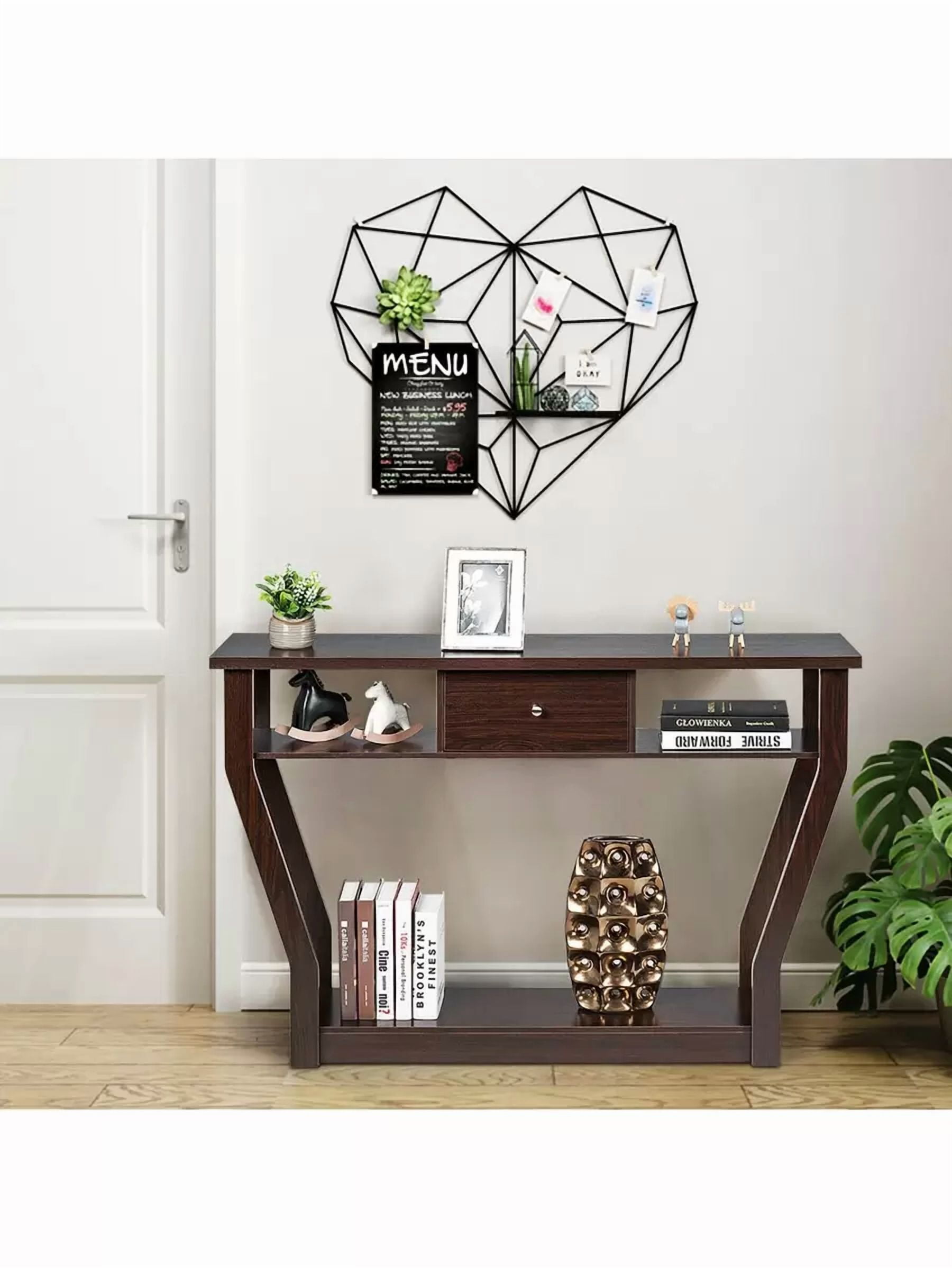 Costway Modern Sofa Accent Table with Drawer – Versatile for Entryway ...