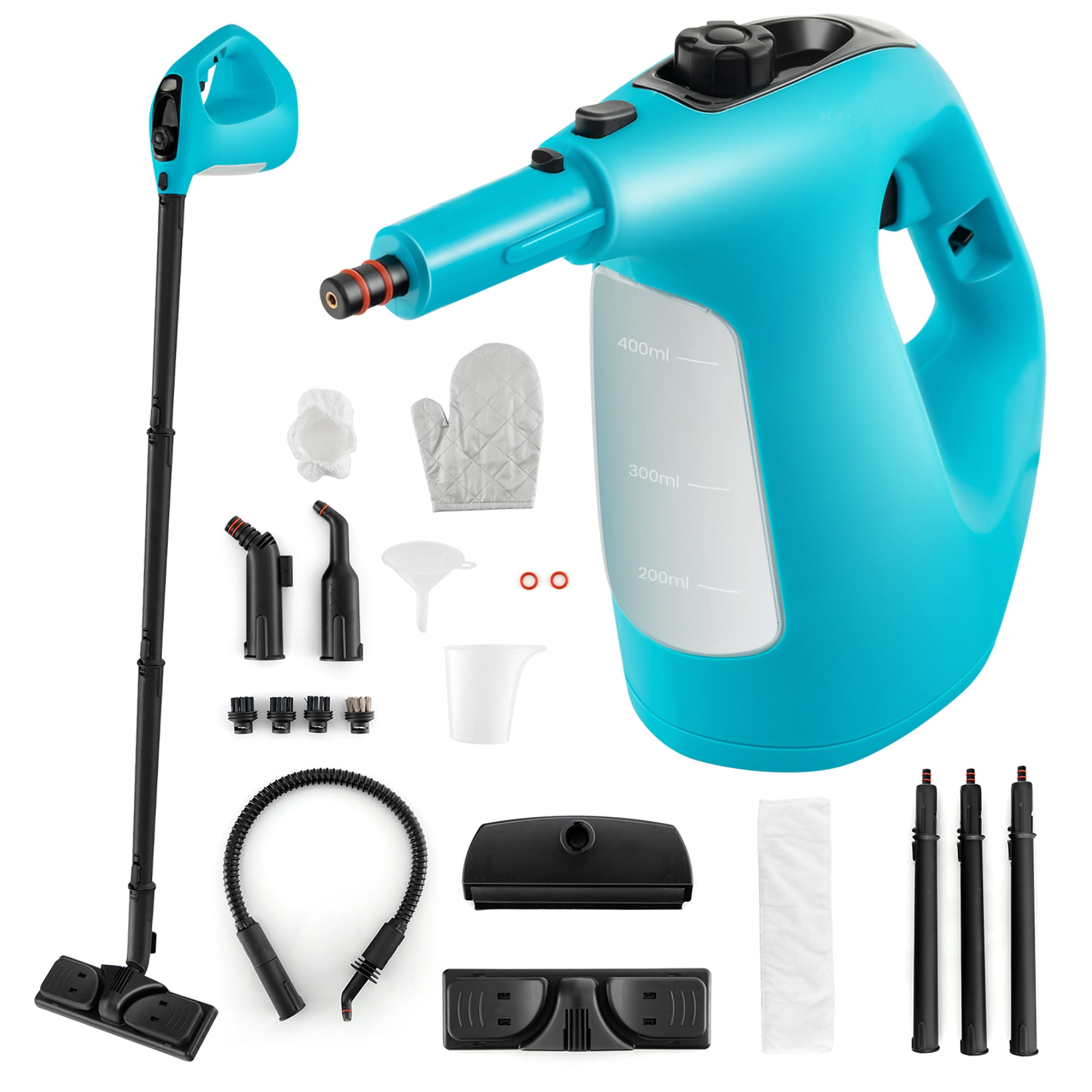 Costway 1400W Handheld Steam Cleaner & Mop, Multi-Surface Cleaning Tool ...