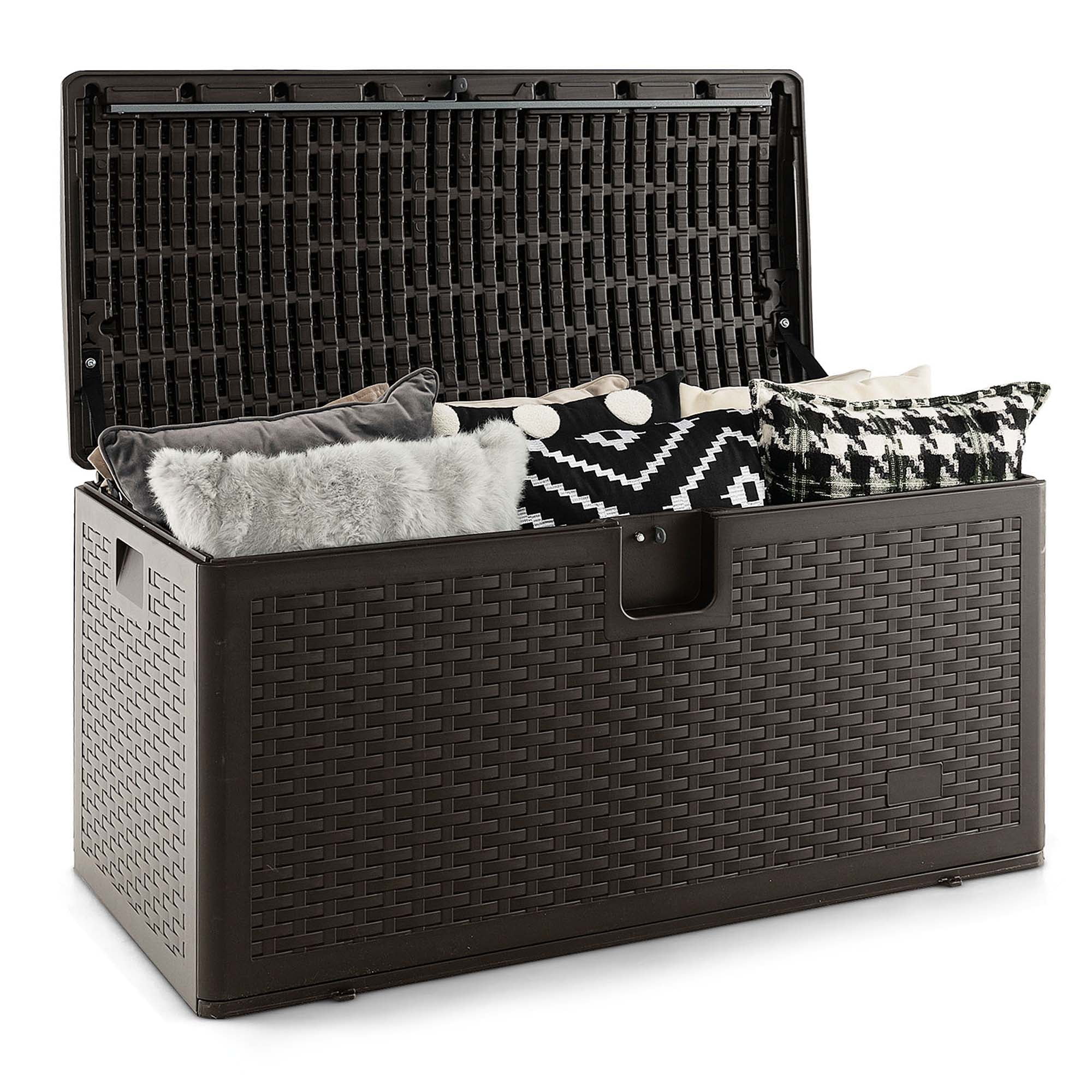 Costway Outdoor Pool Yard 73 Gallon Patio Deck Box, Waterproof Storage ...