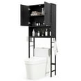 Costway Over The Toilet Storage Cabinet Free Standing Toilet Rack with ...