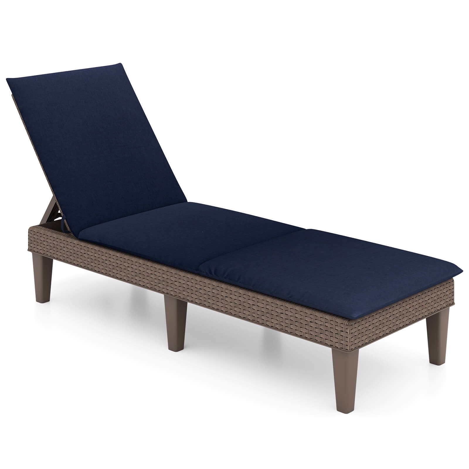 Costway Patio Lounge Chair Recliner Chair with 3-Position Adjustable ...