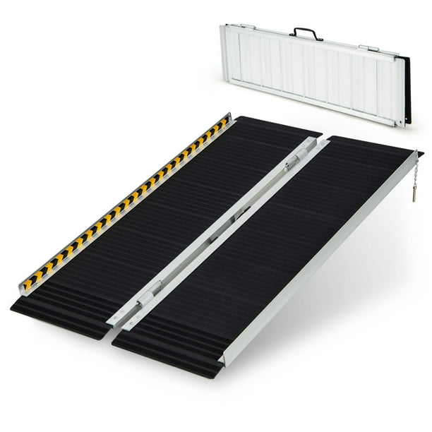 Costway Portable Aluminum Wheelchair Ramp 4 FT with Transition Plate ...