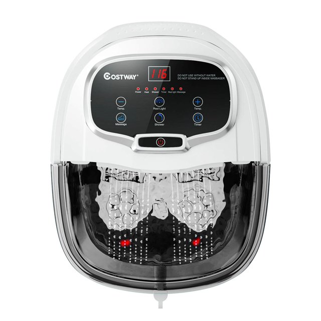Costway Portable Foot Spa Bath Motorized Massager Electric Feet Salon ...