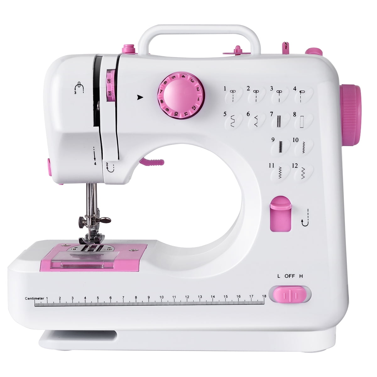 Costway Sewing Machine Free-Arm Crafting Mending Machine with 12 Built ...