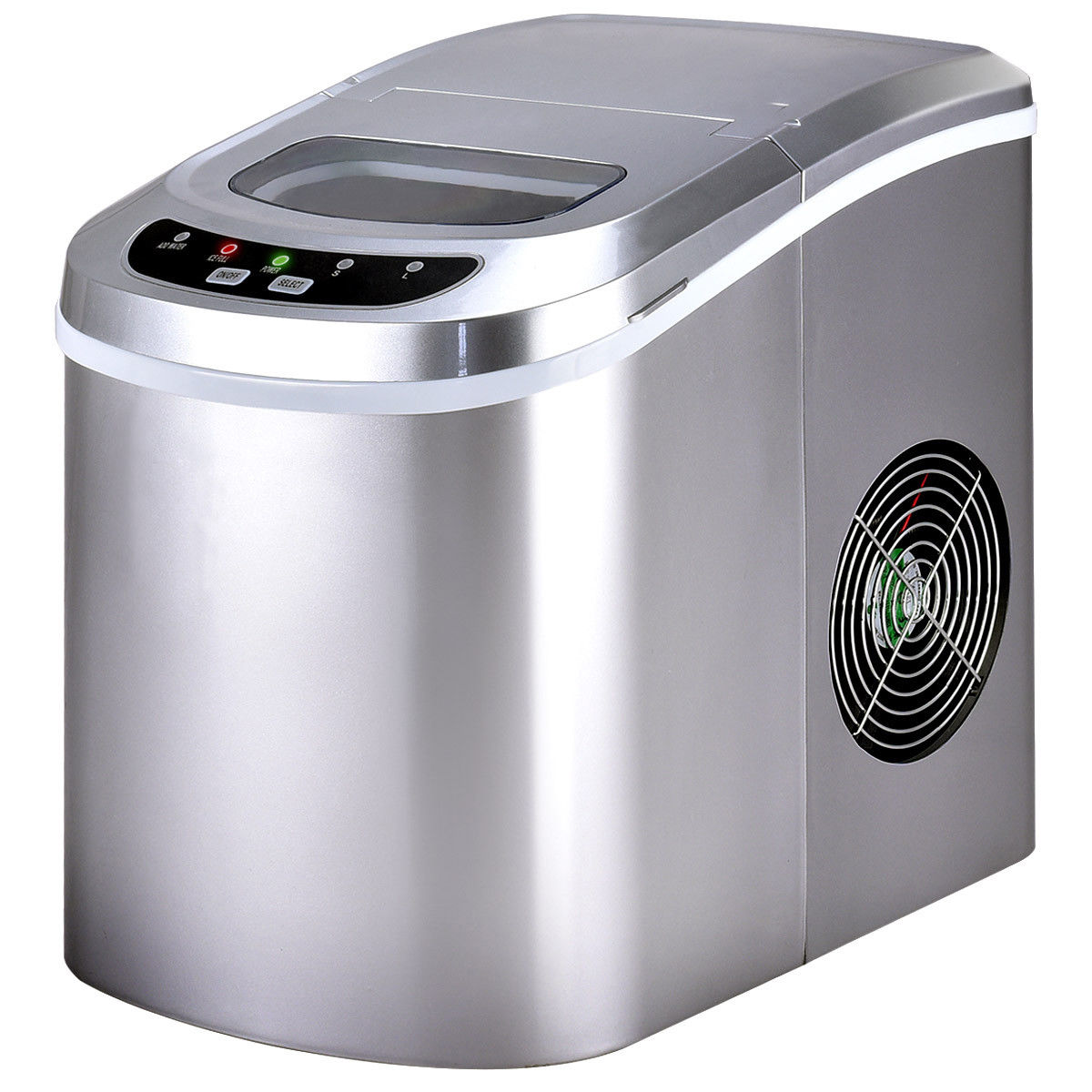Costway Black Portable Compact Electric Ice Maker Machine Mini Cube ...