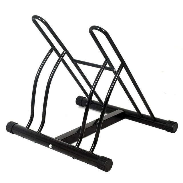 Costway Indoor Free-Standing Bike Holder - Double Stationary Storage ...