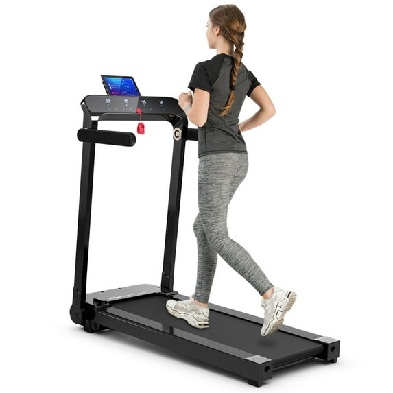 Costway Ultra-thin Lightweight Folding Treadmill Installation-free ...