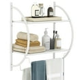 Costway Wall Mounted Bathroom Shelf with 2 Tier Bathroom Towel Rack 2 ...