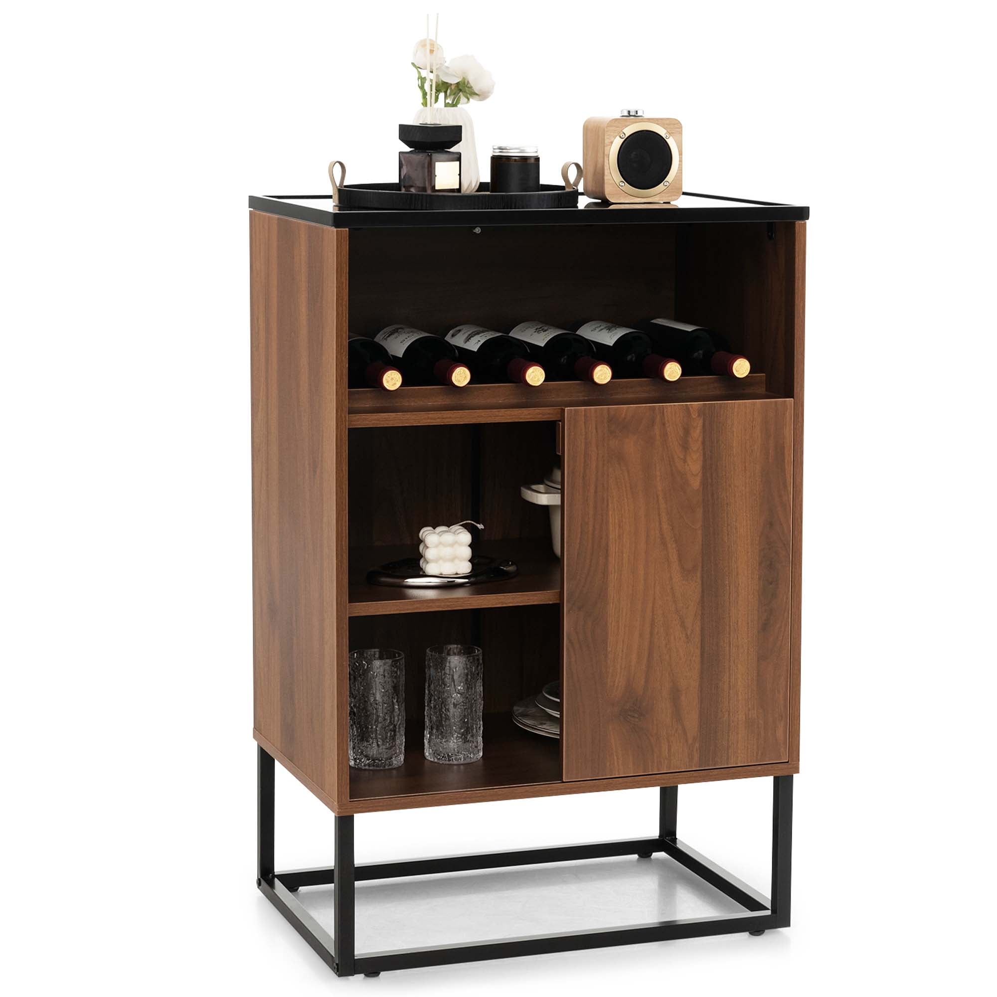Free Shipping! Costway Wine Storage Cabinet Buffet Sideboard with ...